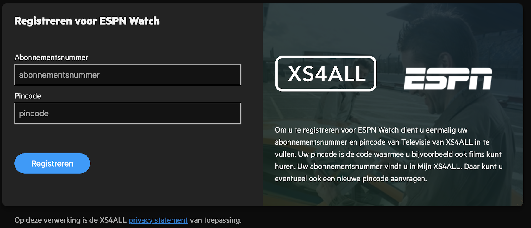 Een XS4ALL-abonnement koppelen – ESPN NL Fan Care